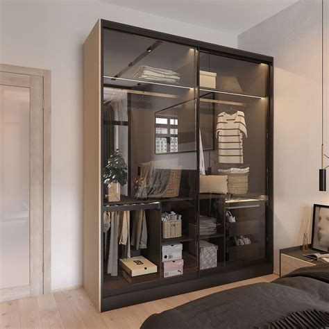 стеклянный шкаф купе для спальни