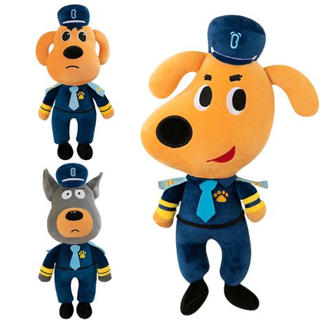 Cartoon Sheriff Labrador Dobie Papillon Plush Sheriff Labrador Plush