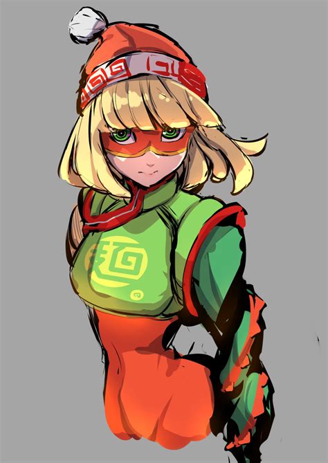 Safebooru 1girl Absurdres Arms Game Beanie Blonde Hair Blunt Bangs