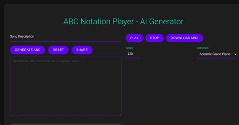 Abc Notation Player Ai Generator