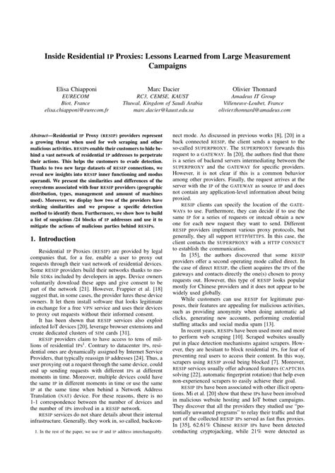 Pdf Inside Residential Ip Proxies Lessons Learned From Large