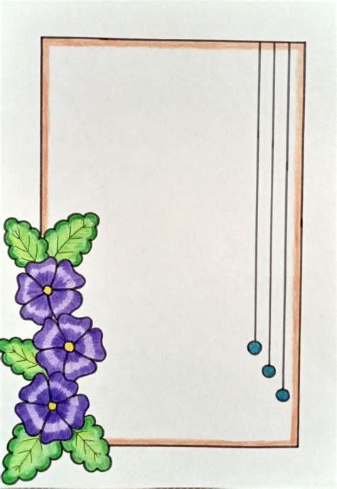 Flower Design Page Border For Project File