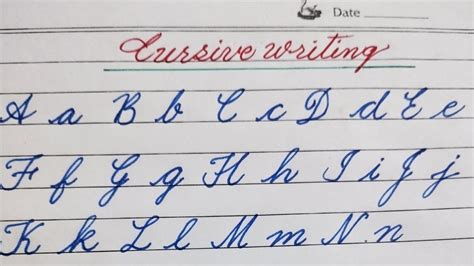 Cursive Writing English Handwriting Calligraphy YouTube