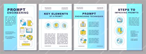 Premium Vector Prompt Engineering Blue Gradient Brochure Template