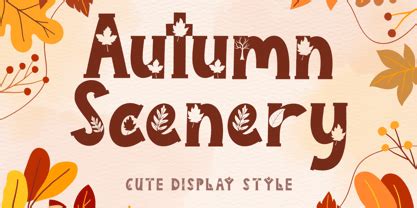Autumn Scenery Font Webfont And Desktop Myfonts