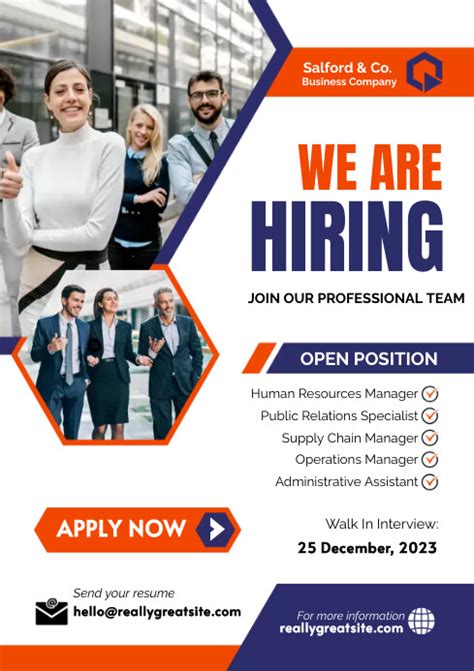 Job Vacancy Poster Template Postermywall