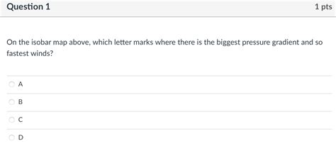 Solved The Isobar Map Above Will Be Used To Answer Questions Chegg Com