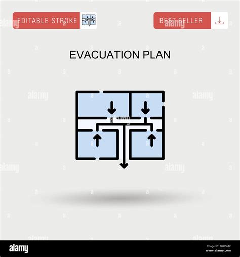 Evacuation Plan Simple Vector Icon Stock Vector Image And Art Alamy