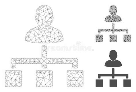 User Hierarchy Vector Mesh 2d Model And Triangle Mosaic Icon Stock Vector Illustration Of Mesh