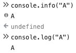 Javascript Node Js Console Log Vs Console Info Stack Overflow