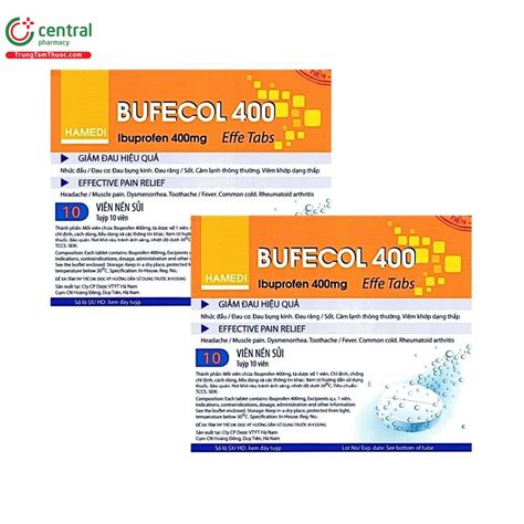 Viên Sủi Bufecol 400 Là Thuốc Gì Cách Sử Dụng Lưu ý Giá Bao Nhiêu