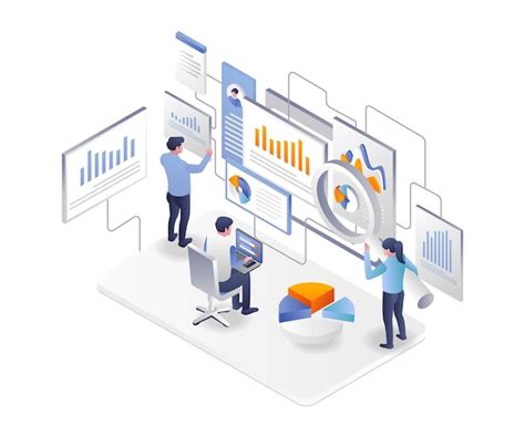 Premium Vector The Team Is Analyzing The Data For Seo Optimization