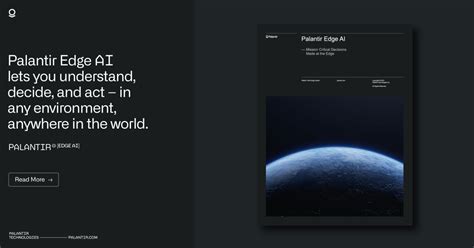 Palantir Technologies On Linkedin Palantir Edge Ai