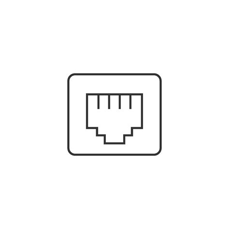 Local Area Connector Icon In Thin Outline Style 38044216 Vector Art At Vecteezy