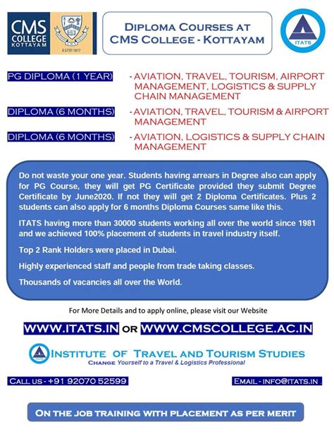 Thomas Oommen On Linkedin Diploma College Courses Cms Kottayam