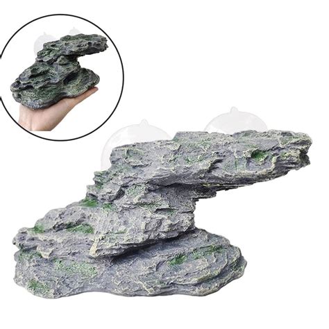 Turtle Basking Platform Tortoise Resin Climbing Ramp Shale Reptiles Dock Resting Terrace Stone