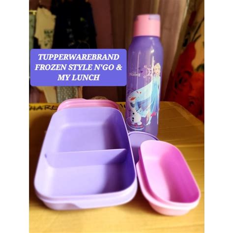 Tupperware Disney Frozen Collectible Set 750ml Round Eco Bottle And 560ml 120ml Foodie Buddy
