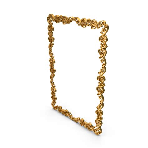 Big Gold Rectangular Border Frame 3d Object 2299175203 Shutterstock