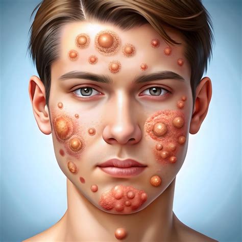 Warts Skin Condition Viral Infection Bumps Medical Illustration
