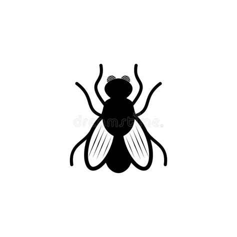 Insect Fly Icon Isolated On White Background Stock Vector