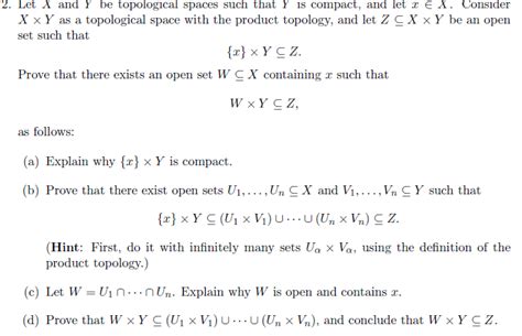 solved 2 let x and y be topological spaces such that y is