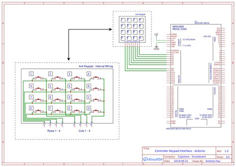 Controller Keypad Schematic W Arduino Mega Platform For Creating
