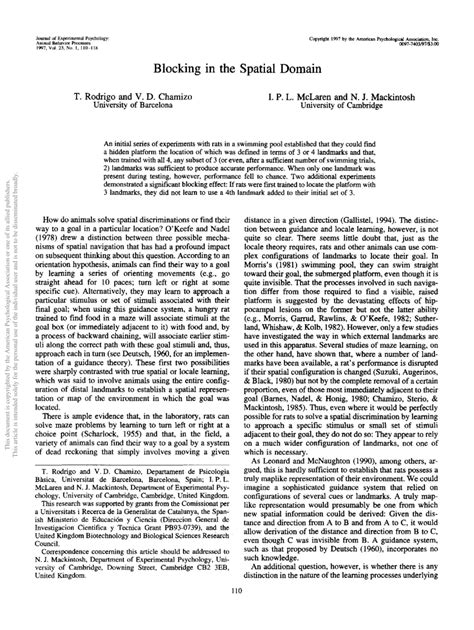 Blocking In The Spatial Domain Request Pdf