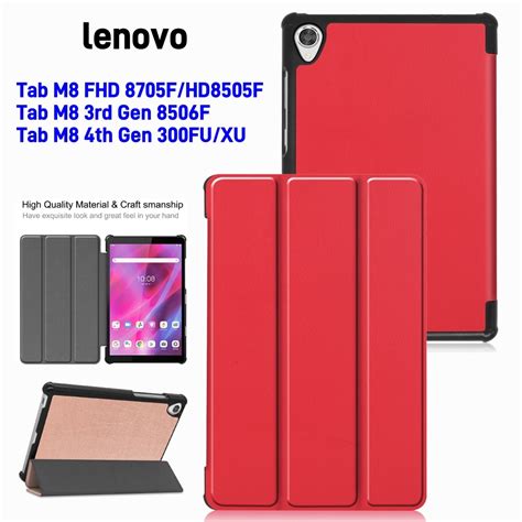 Smart Magnetic Flip Case For Lenovo Tab M Fhd Hd Rd Th X F Fu Inch Tablet