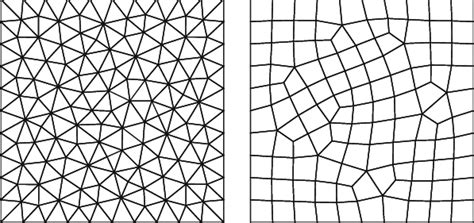 The Triangular And Quadrilateral Meshes For Example 1 Download