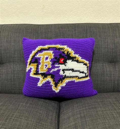 Ravens Crochet Pillow Pattern Only Etsy