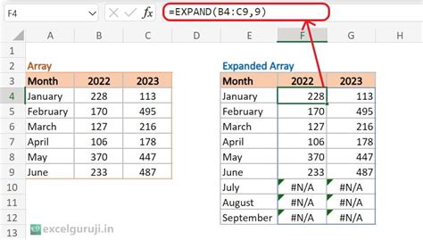 mastering excel expand function resizing and padding arrays with