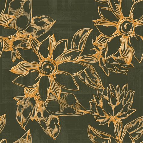 Premium Vector Sunflower Seamless Pattern