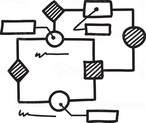 Hand Drawn Square Connection Graph Illustration 11732505 Png