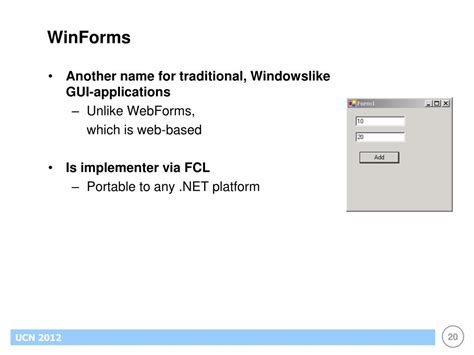 PPT WinForms GUI Programming In NET PowerPoint Presentation Free Download ID