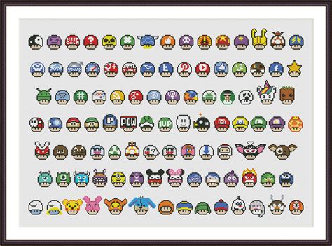 Fungo Di Mario Pixel Super Mario Pixel Art Mushrooms
