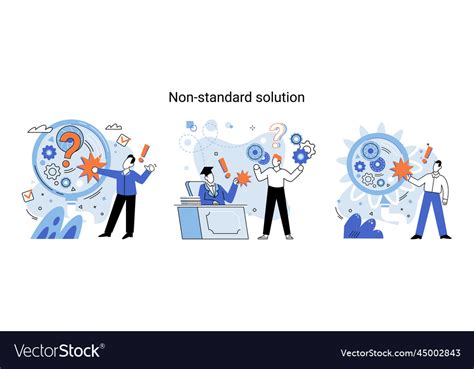 Non Standart Solution Metaphor Finding Decisionss Vector Image
