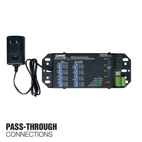 Power Sequencer With Pass Thru Rj45 Jacks 4 Step Lowell Manufacturing