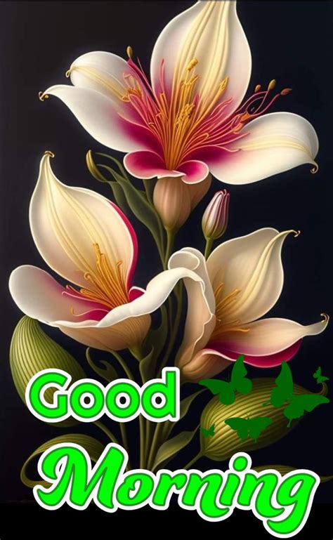 Good Morning Wishes Lily Flowers Images Desi Comments