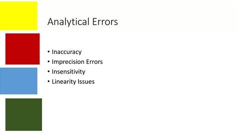 Analytical And Post Analytical Errors In Laboratory Pptx