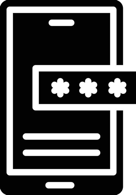 Mobile Password Vector Icon 36566228 Vector Art At Vecteezy