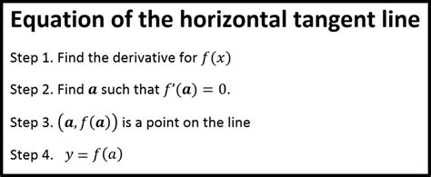 Horizontal Tangent Line