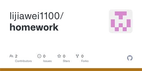 github lijiawei1100 homework