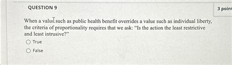 Solved Question 93 ﻿pointwhen A Valuet Such As Public Health