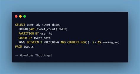 Gokuldas Thottingal On Linkedin Twitter Datalemur Sql Medium Sqldeveloper Data Analysis