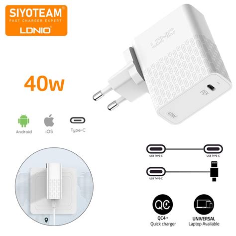 Ldnio 40w Type C Pd Fast Charging Foldable Power Adapter A1405c White Color Dropshop 25
