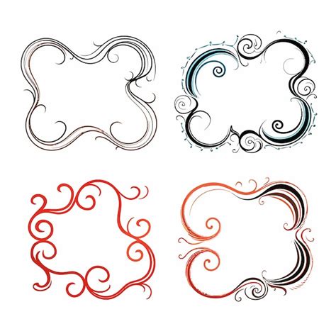 Swirls Vector Border