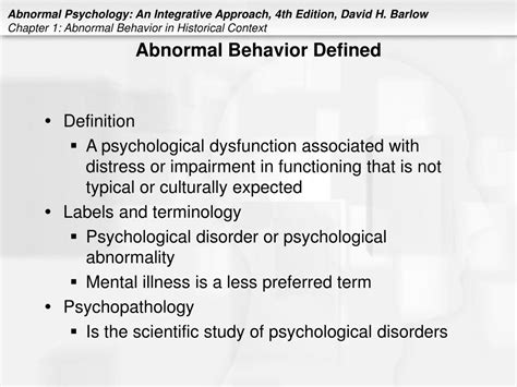 Ppt Chapter 1 Abnormal Behavior In Historical Context Powerpoint Presentation Id4372332