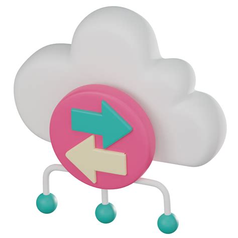 Cloud Computing Network 3d Icon Of Data Transfer And Storage Icon 3d Render 41318472 Png