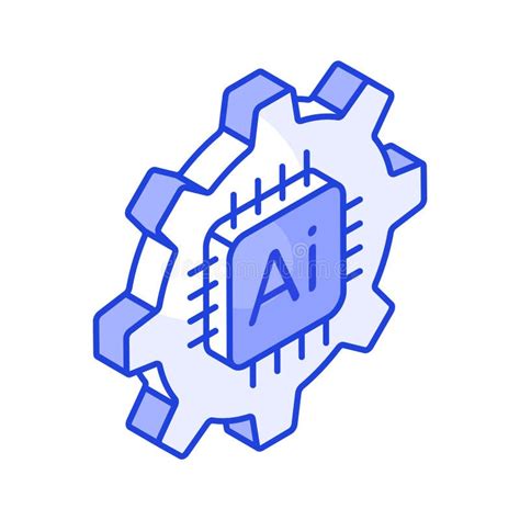 Microprocessor With Gear Concept Icon Of Automation In Modern Style