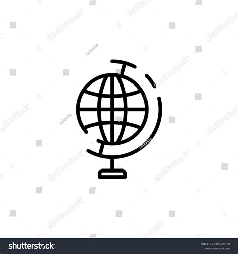 World Earth Global Dotted Line Icon Stock Vector Royalty Free 2199185769 Shutterstock